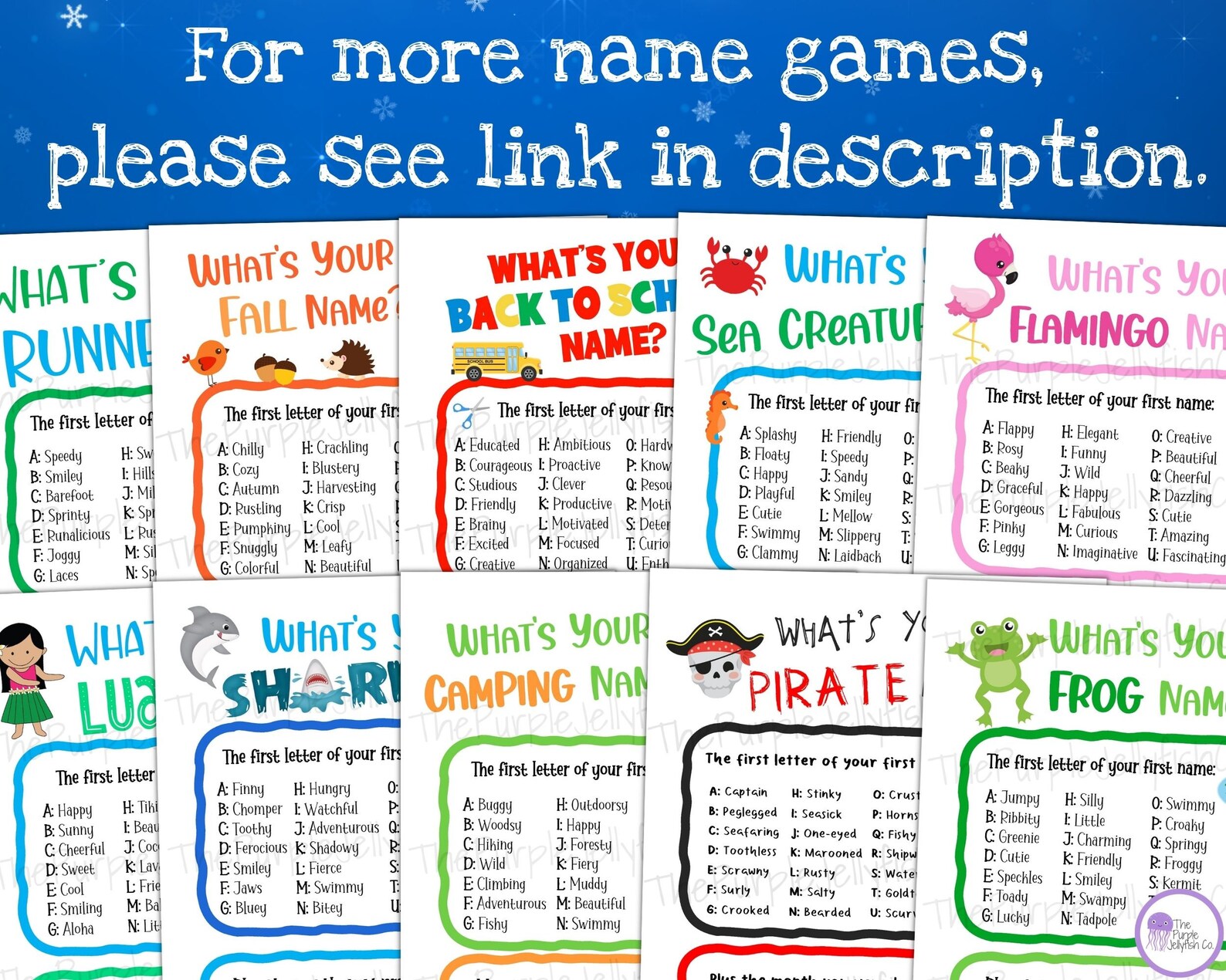 What's Your Penguin Name Game, Printable Winter Activity for Kids ...