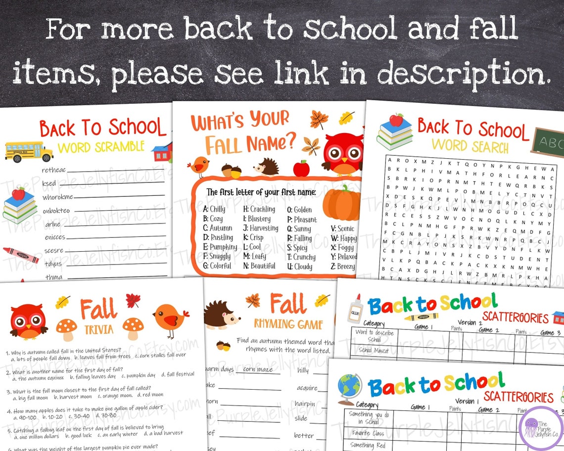 Back to School Name Game, First Day of School Printable Sign, Back to ...