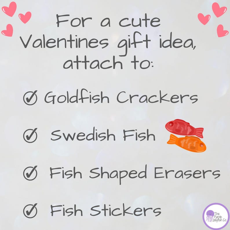 Classroom Valentines, Goldfish Valentine Gift Tags, Class Valentines ...
