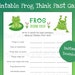 Frog Think Fast Game, Printable Frog Game, Frog Activity for Kids ...