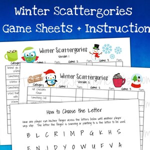 Winter Game Bundle, Printable Winter Activities for Kids, Holiday ...