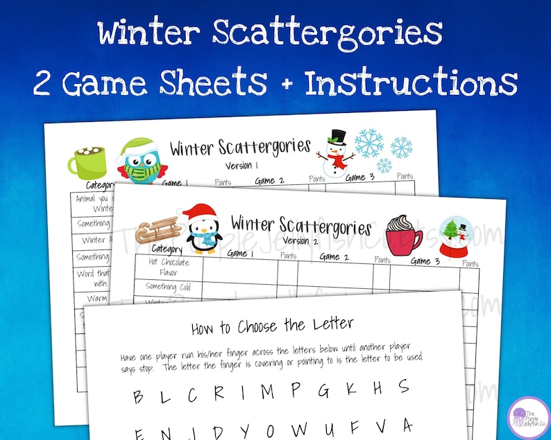 Winter Game Bundle, Printable Winter Activities for Kids, Holiday ...