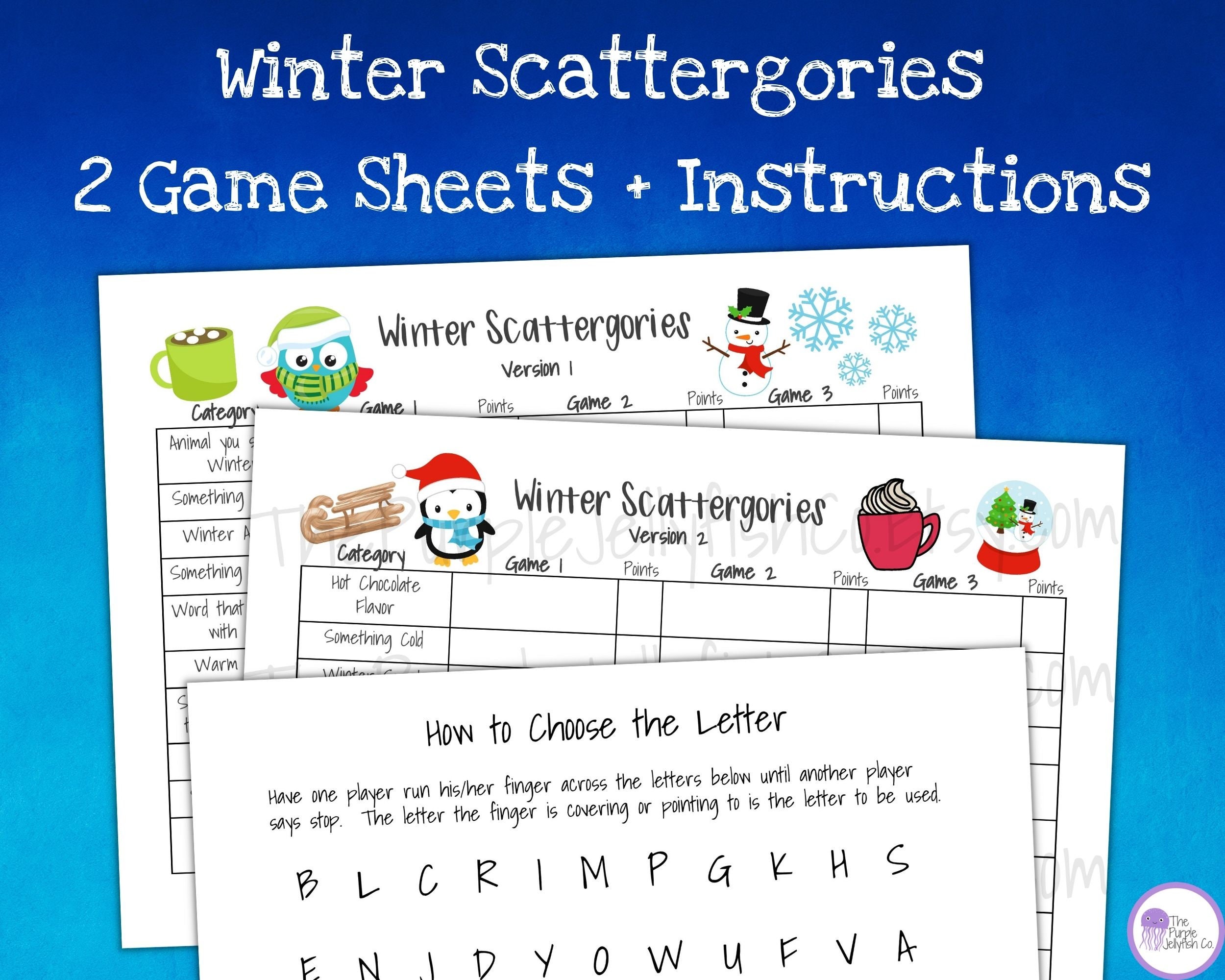 Winter Game Bundle, Printable Winter Activities for Kids, Holiday ...
