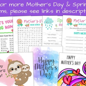 Mother's Day Mystery Game Printable for Kids, Escape Room Game for ...