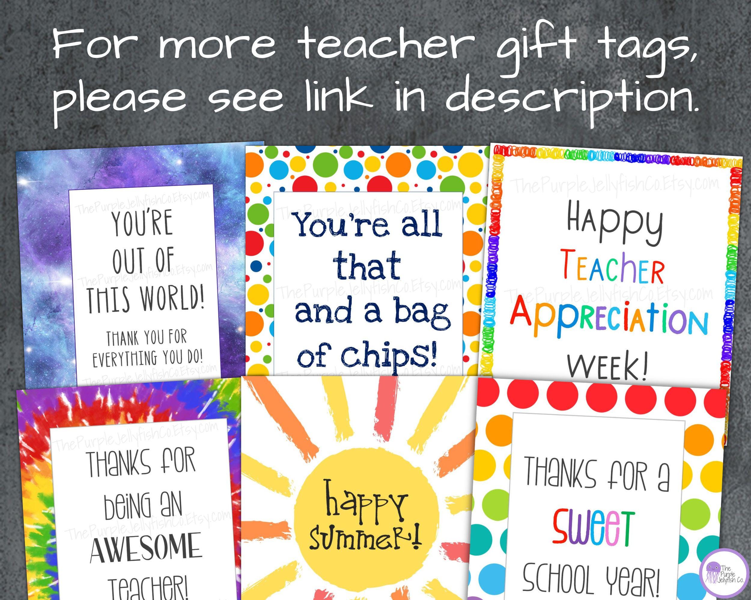 Happy Teacher Appreciation Week Gift Tags Printable, Teacher ...