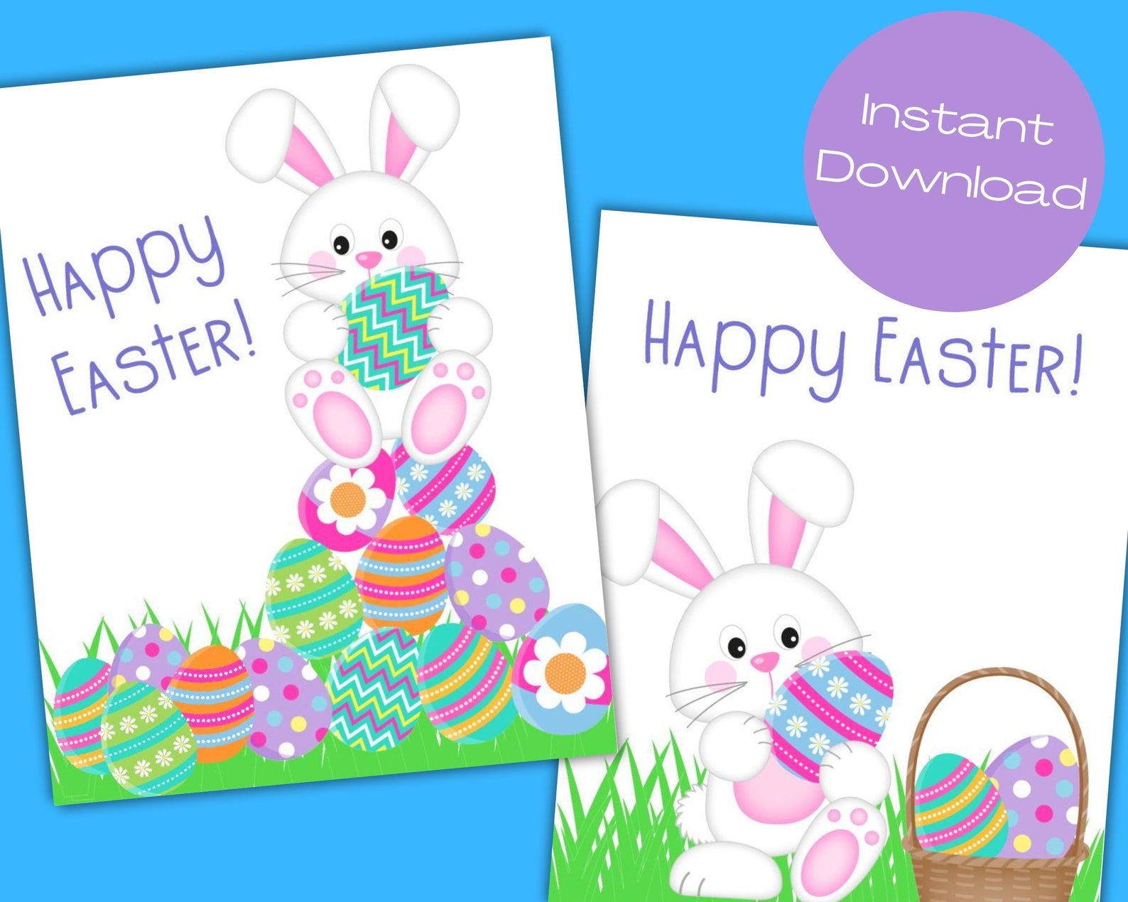 Printable Easter Gift Tags, Cute Easter Mini Card for Kids, Digital ...