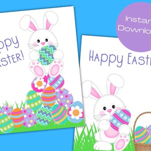 Printable Easter Gift Tags, Cute Easter Mini Card for Kids, Digital ...