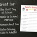 Back to School Activity Think Fast Game, First Day of School Printable ...