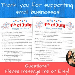 4th of July Activity for Kids 4th of July Jokes & Riddles, July 4th ...
