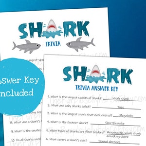 Shark Trivia Questions and Answers, Printable Trivia for Kids, Shark ...
