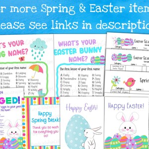 Spring Think Fast Game Printable, Spring Activity for Kids Teens ...