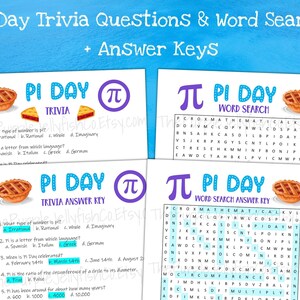 Pi Day Activities for Kids & Adults, Printable Pi Day Games, Math ...