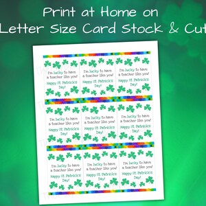 Lucky to Have You Teacher St. Patrick's Day Gift Tags Printable, St ...