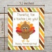 Thankful for Teacher Gift Tag, Thanksgiving Teacher Tag, Teacher ...