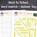 Back to School Word Search, First Day of School Activity, Printable ...