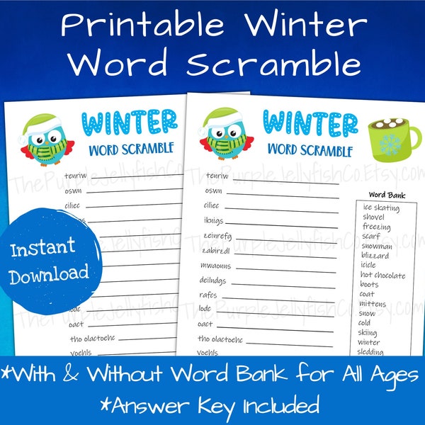 Word Scramble - Etsy