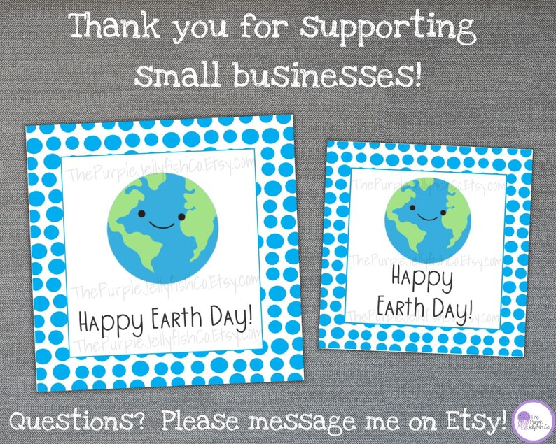 Earth Day Tag, Earth Day Printable, Happy Earth Day, Earth Day Gift Tag ...