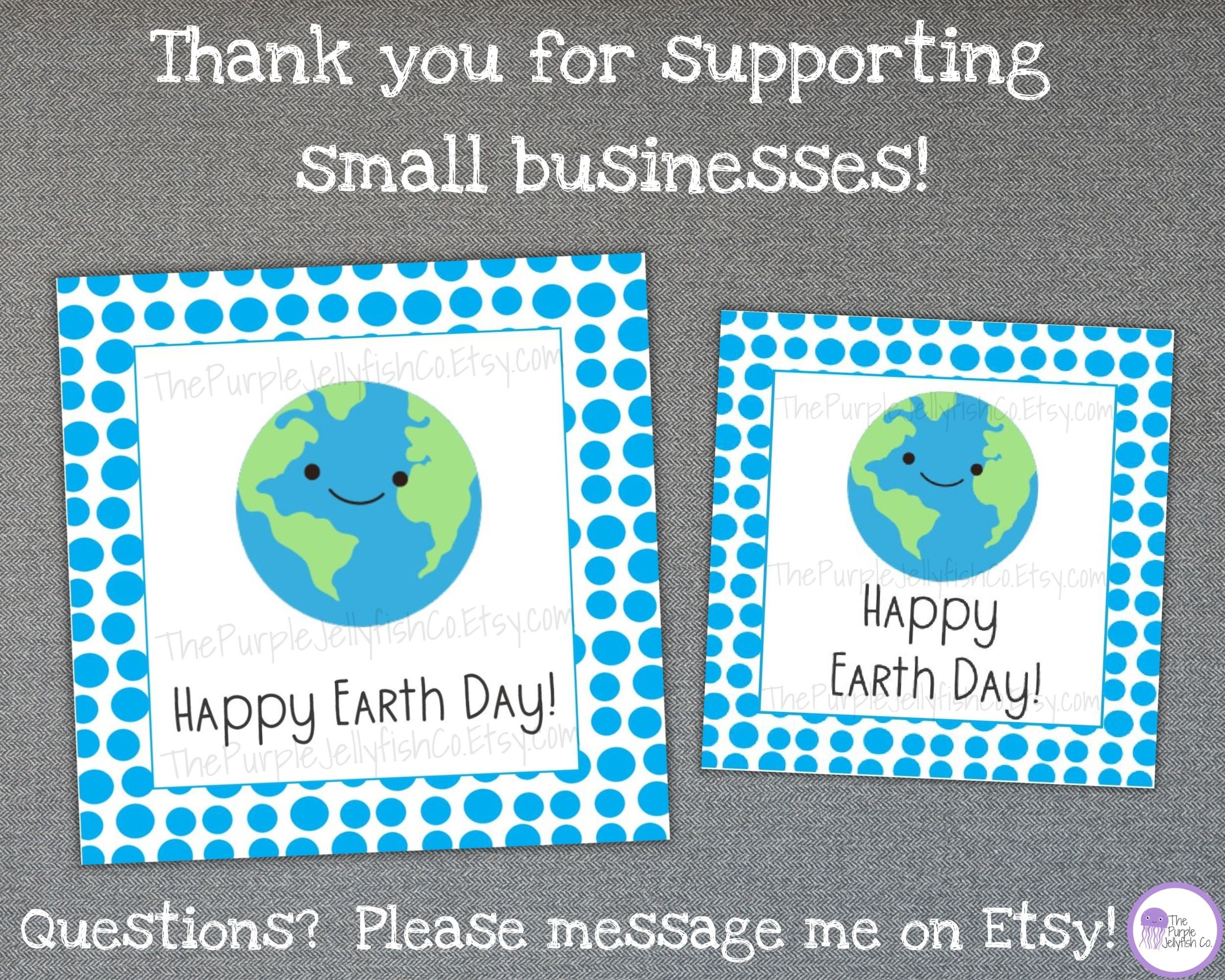 Earth Day Tag, Earth Day Printable, Happy Earth Day, Earth Day Gift Tag ...