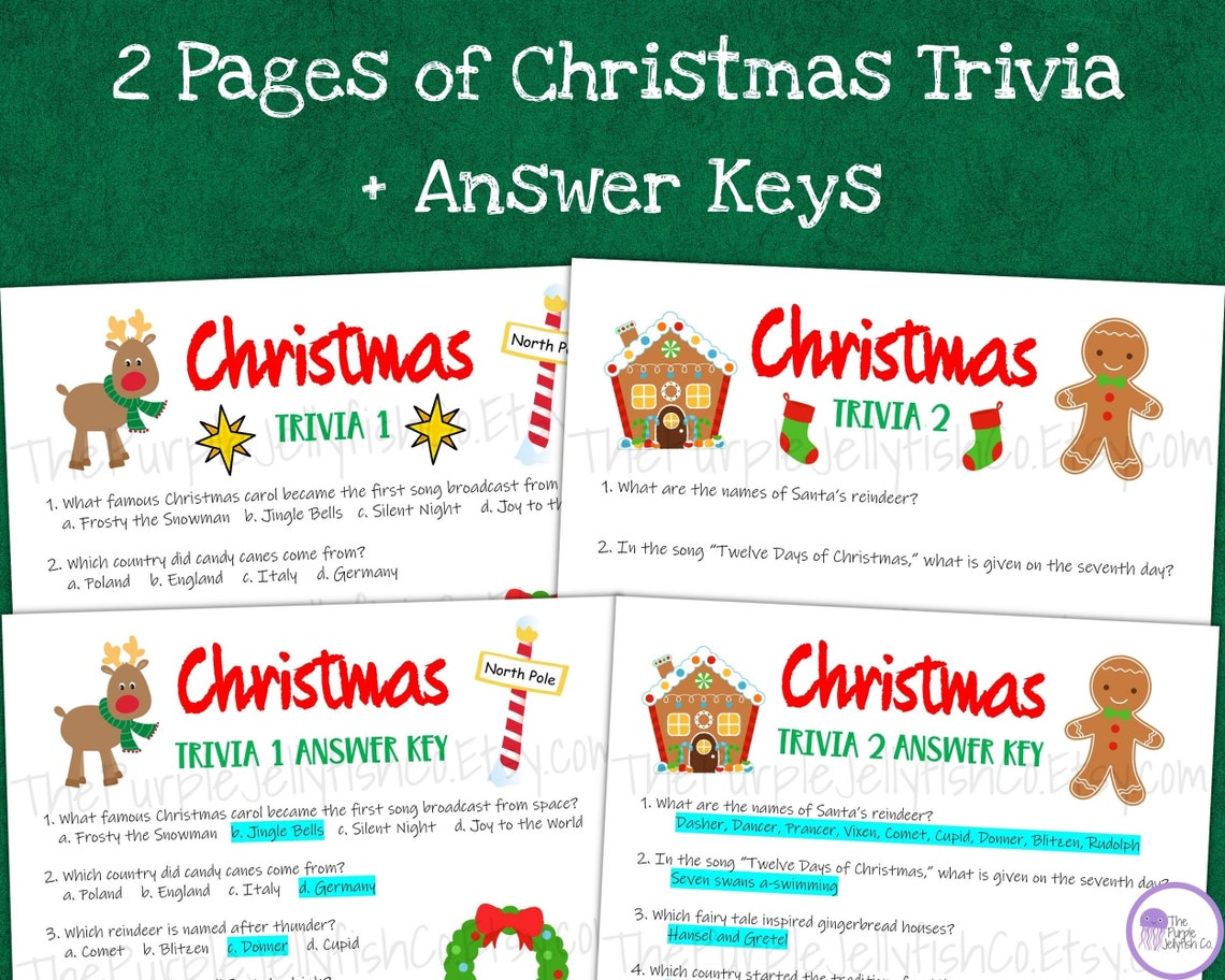 Christmas Game Bundle Printable, Christmas Activities for Kids ...