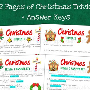 Christmas Game Bundle Printable, Christmas Activities for Kids ...