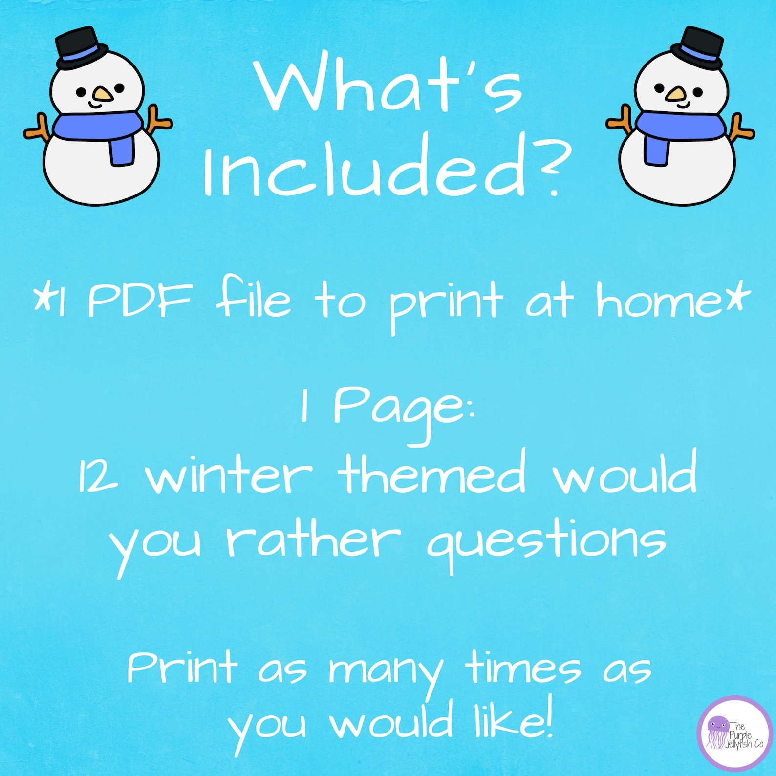 Winter Party Games, Winter Would You Rather Game for Kids, Christmas ...