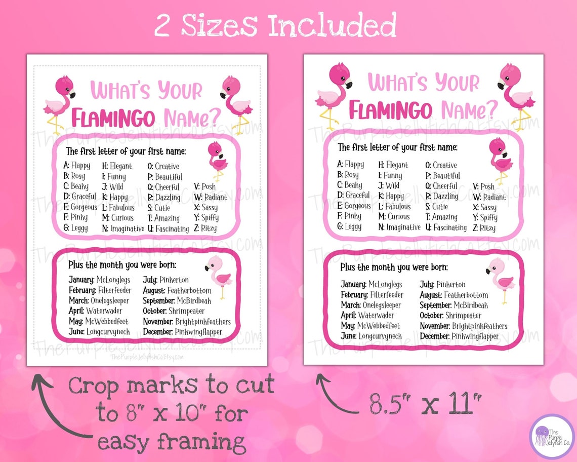 Flamingo Name Game, Printable Flamingo Sign, Summer Activity for Kids ...