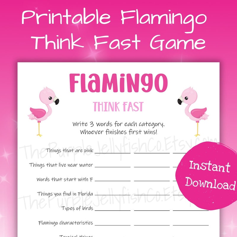 Flamingo Printables - Etsy