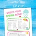 Spring Name Game, Printable Spring Activity for Kids & Adults, Spring ...