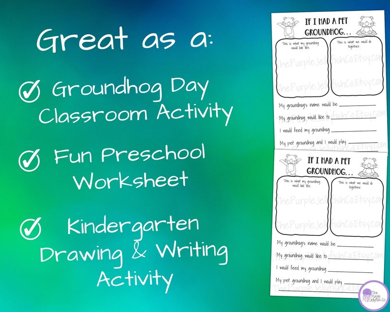 If I Had a Pet Groundhog Worksheet Printable, Fun Groundhog Day ...