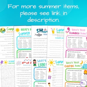 Summer Would You Rather Game Printable Kids Activity, Fun Summer Party ...