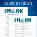 Shark Word Scramble With Answers, Shark Activity for Kids, Shark Game ...