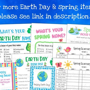 Earth Day Trivia Questions, Printable Earth Day Activity for Kids Teens ...