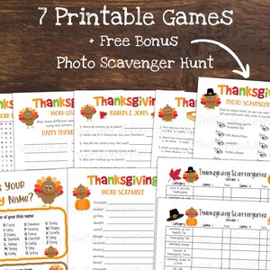Thanksgiving Game Bundle, Thanksgiving Games Printable, Thanksgiving ...