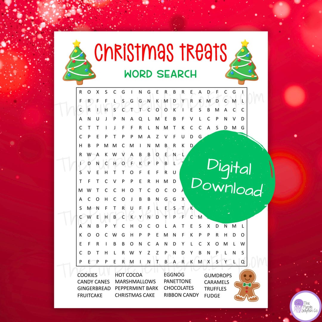 Christmas Word Search Game, Christmas Treats, Christmas Worksheets ...
