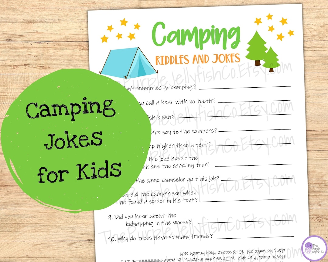 Camping Jokes for Kids, Camping Activity for Kids, Camping Party ...