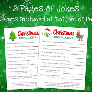 Christmas Jokes for Kids, Christmas Riddles, Printable Christmas Game ...