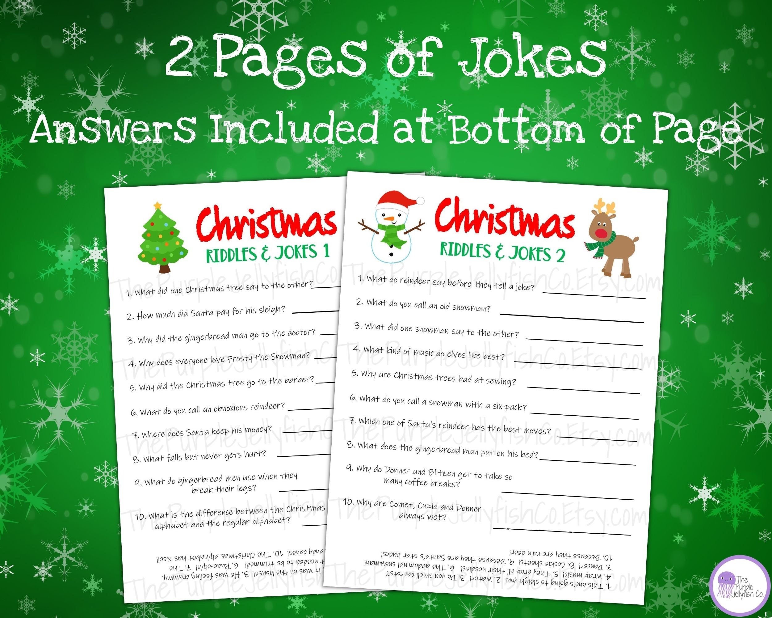 Christmas Jokes for Kids, Christmas Riddles, Printable Christmas Game ...