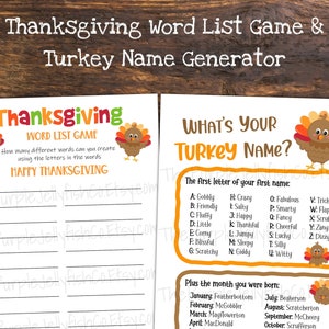 Thanksgiving Game Bundle Thanksgiving Games for Kids & - Etsy