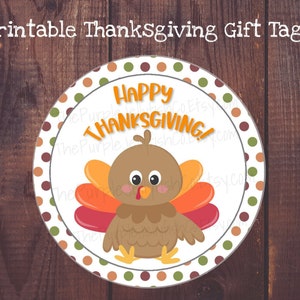 Thanksgiving Gift Tag Printable, Thanksgiving Treat Tag, Thanksgiving ...