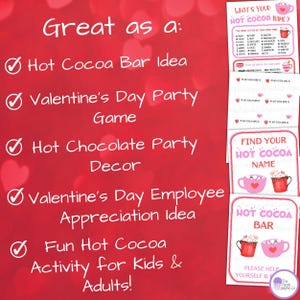 Hot Cocoa Bar Valentines Day Party Idea, Hot Chocolate Bar Sign ...