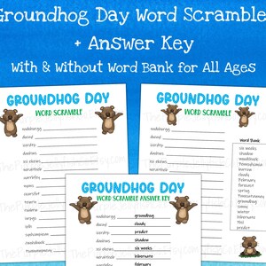 Groundhog Day Game Bundle, Groundhog Activities for Kids Printable ...