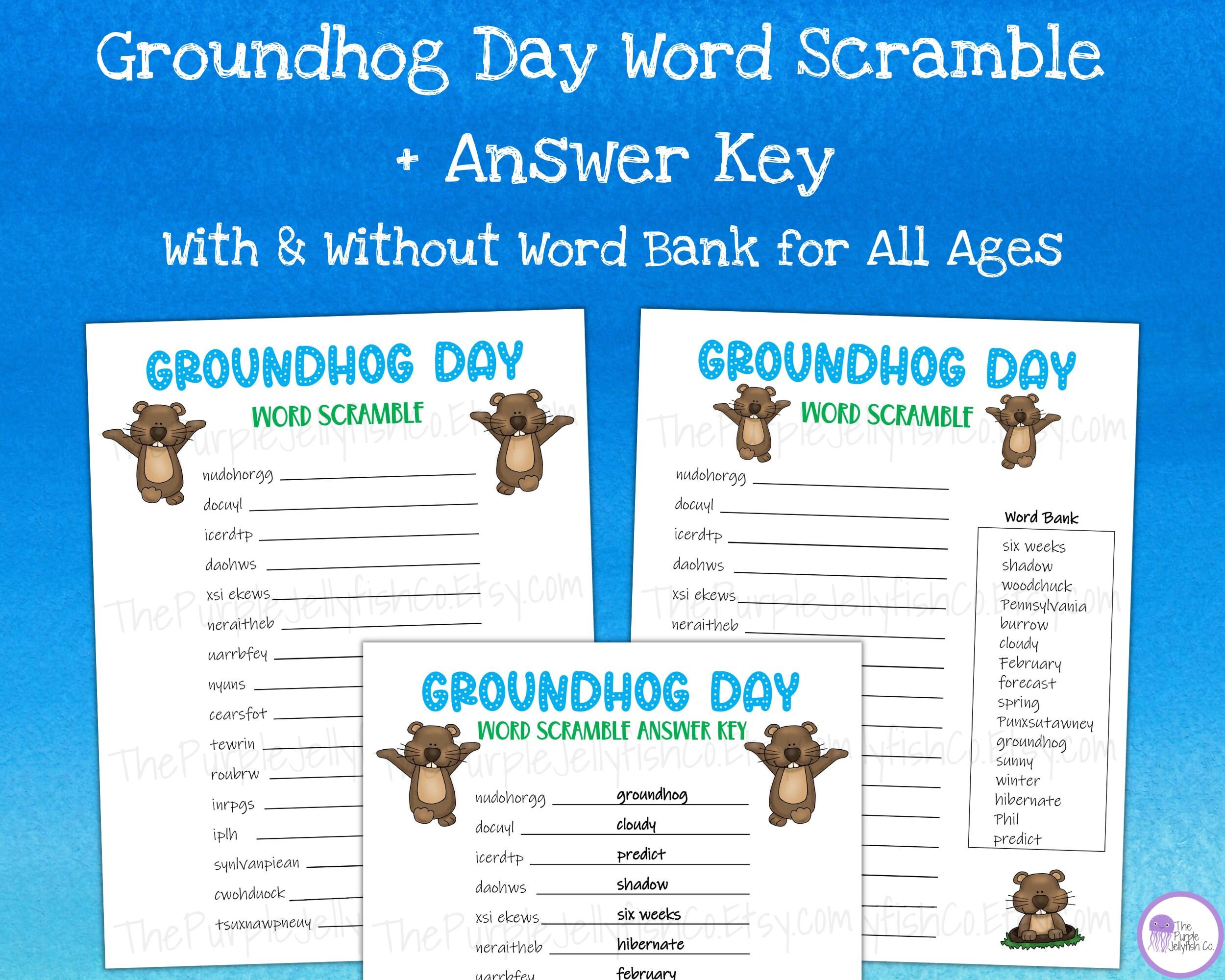 Groundhog Day Game Bundle, Groundhog Activities for Kids Printable ...