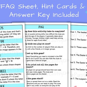 Easter Mystery Game for Kids Printable Easter Escape Room Game Teens ...