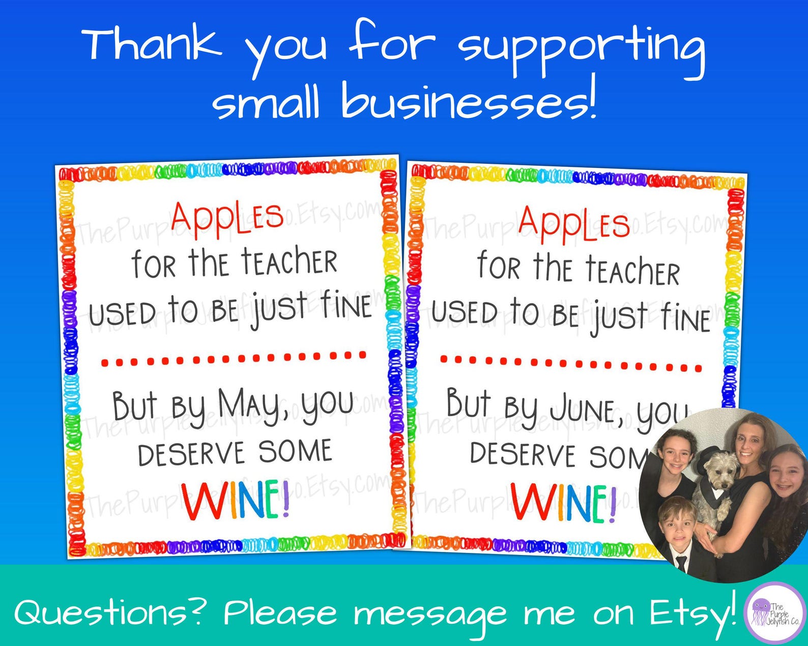 Teacher Wine Tag, Teacher Appreciation Week Tag Printable, End of Year ...