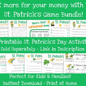 This or That St Patricks Day Game for Kids, Printable St Patricks Day ...