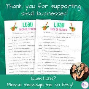 Luau Fact or Fiction Hawaii Trivia Game Printable, Hawaiian Party Idea ...