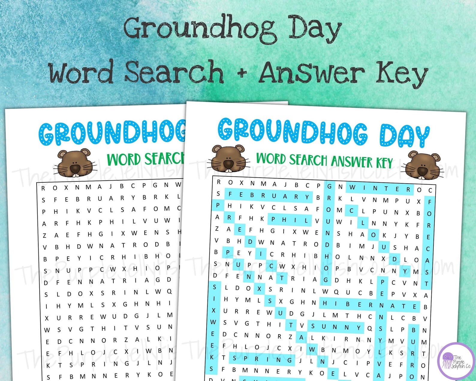 Groundhog Day Word Search Printable, Groundhog Activities, Word Search ...