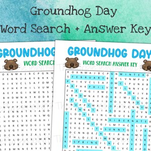 Groundhog Day Word Search Printable, Groundhog Activities, Word Search ...