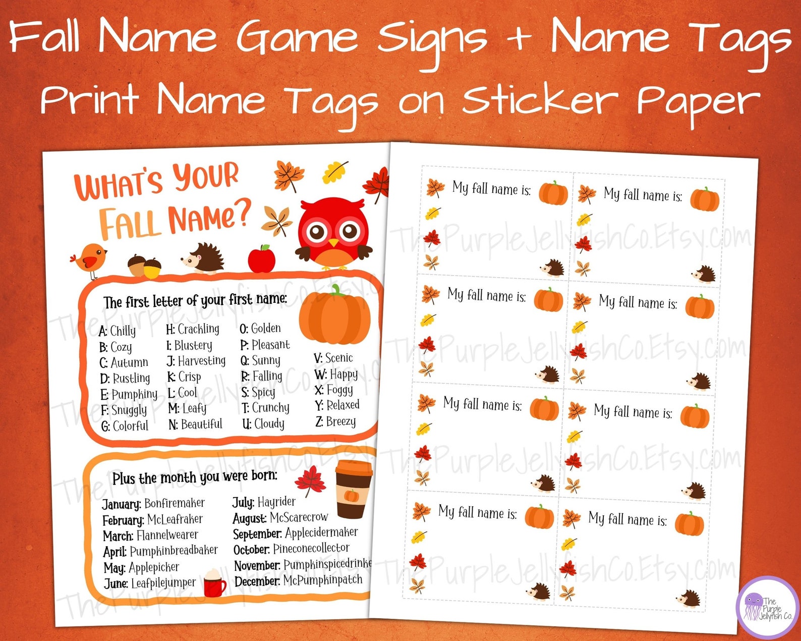 Fall Games Printable, Fall Activities for Kids & Adults, Fun Fall Game ...