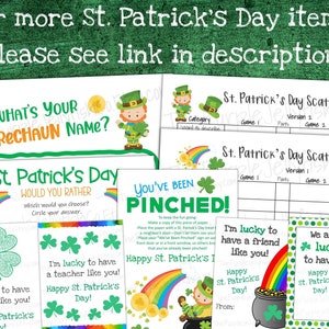 St Patricks Day Lunchbox Notes for Kids Lunch Box Jokes, School Lunch ...